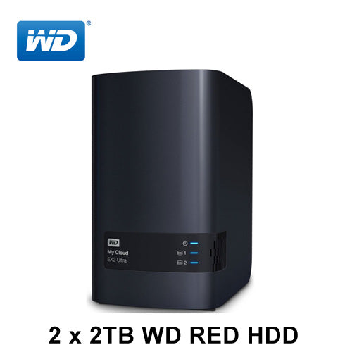 WD My Cloud EX2 Ultra Personal Cloud Storage 4TB 2 x 2TB 2-Bay NAS Sto